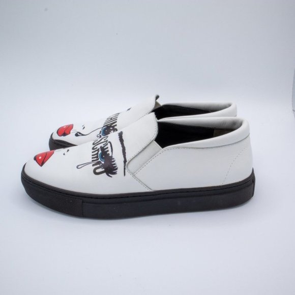Moschino | Shoes | Moschino Eyes Capsule Slip On Loafer Sneakers Sz 35 ...